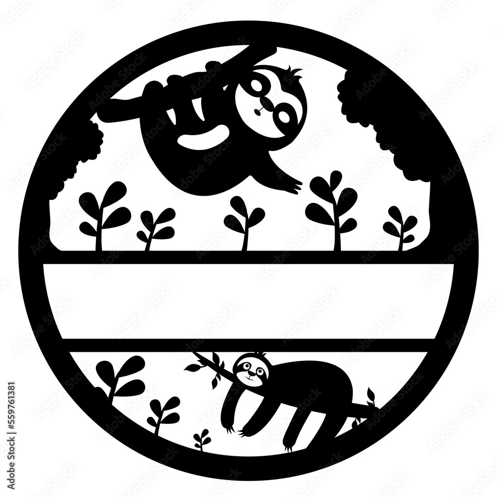 Sloth Name Signs svg, sloth svg , welcome sign svg, welcome svg, porch ...