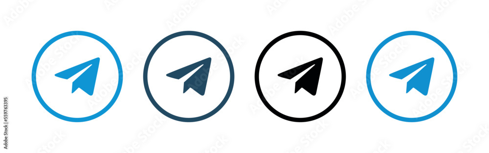 telegram logo vector on white background Stock Vector | Adobe Stock