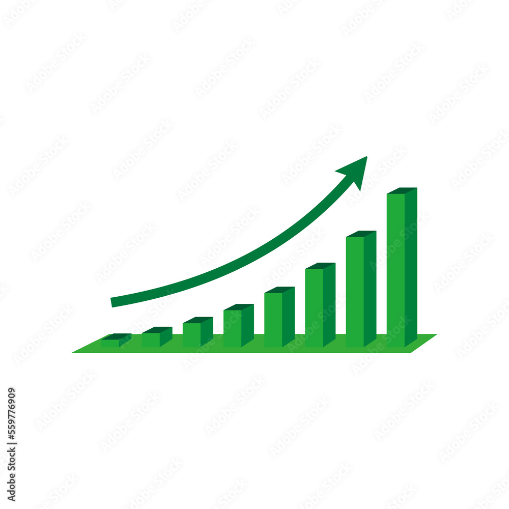 Exponential growth or compound interest, investment, wealth or rising ...