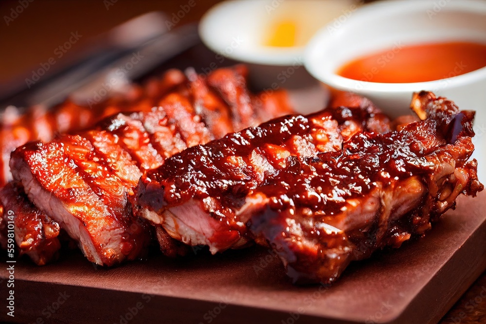 Barbecue Baby Back Ribs (Generative AI) Stock Illustration | Adobe Stock