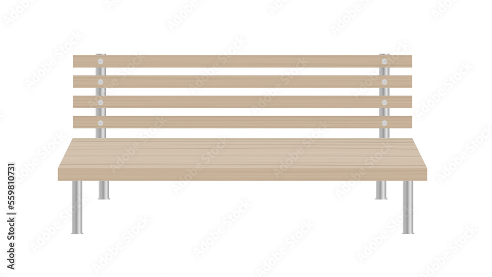vector illustration of bench on PNG Transparent background, vector ...
