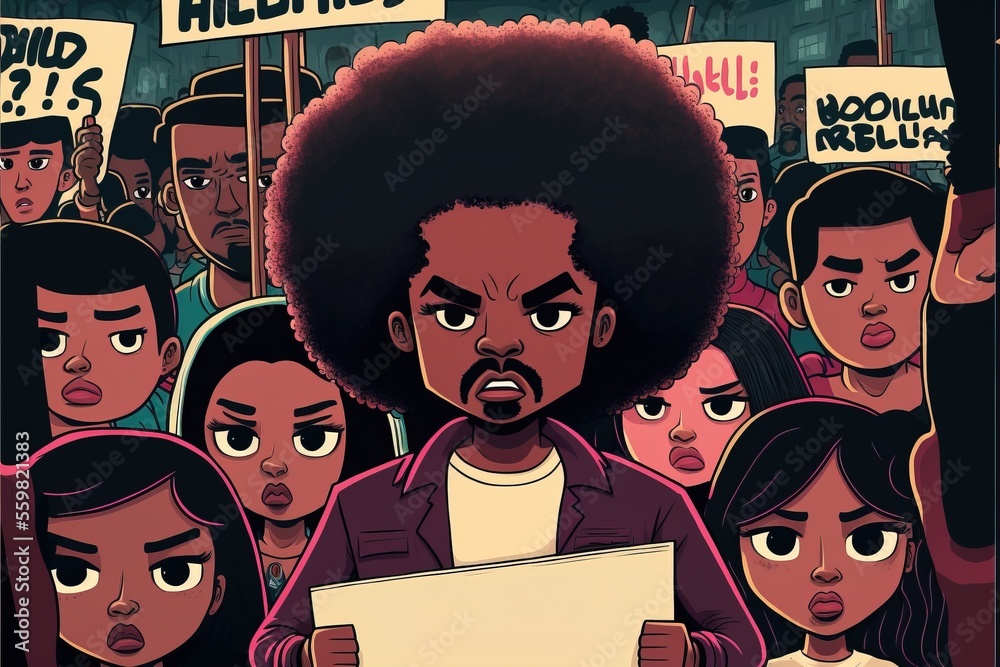 Black History Month celebration, group of people act of activism ...