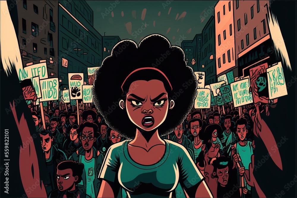 Black History Month celebration, group of people act of activism ...