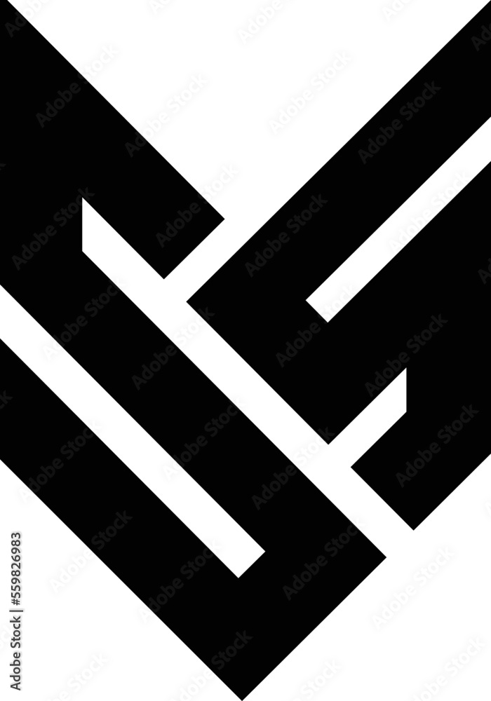 SS modern logo Stock Vector | Adobe Stock