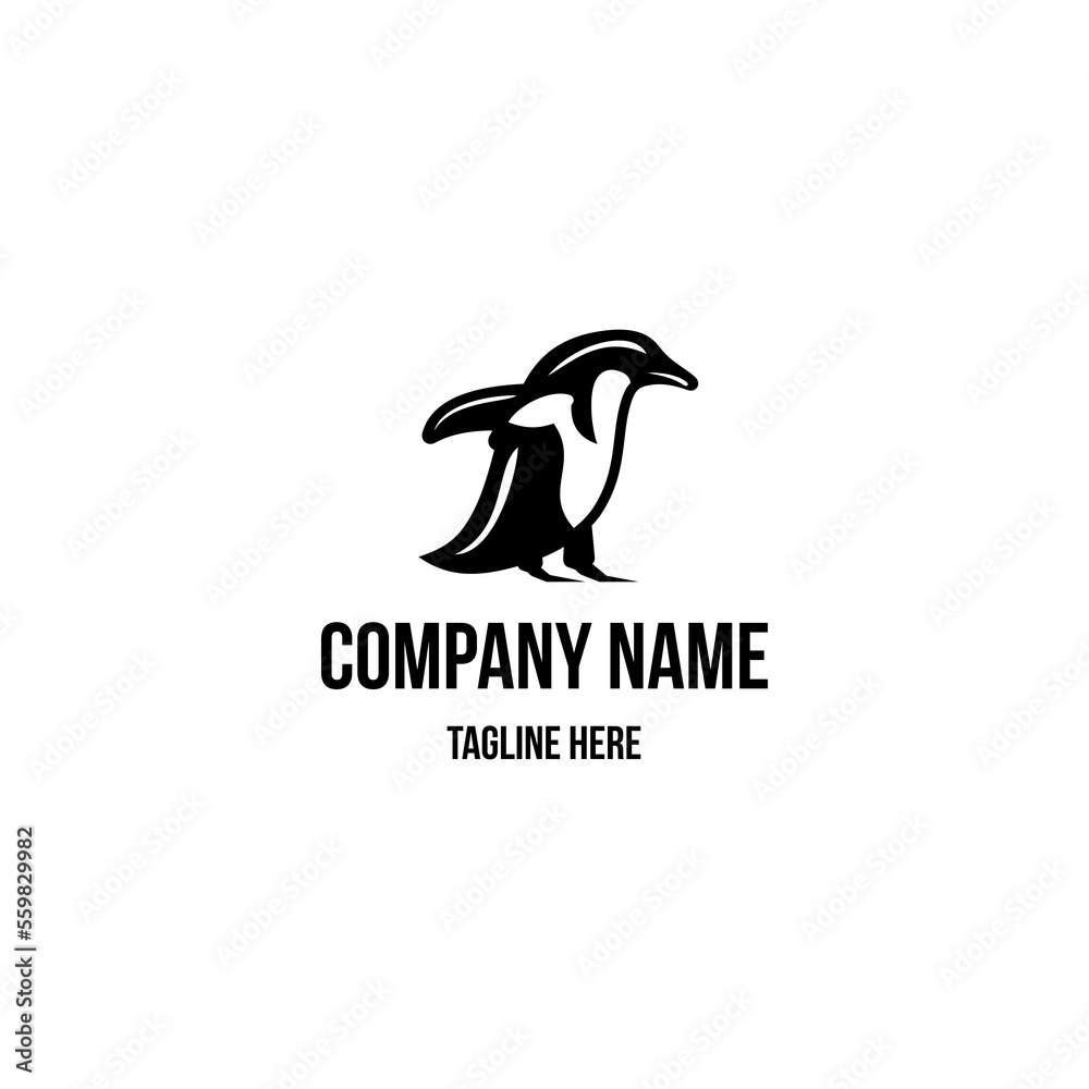 Penguins logo design icon. Penguins design inspiration. Penguins logo ...
