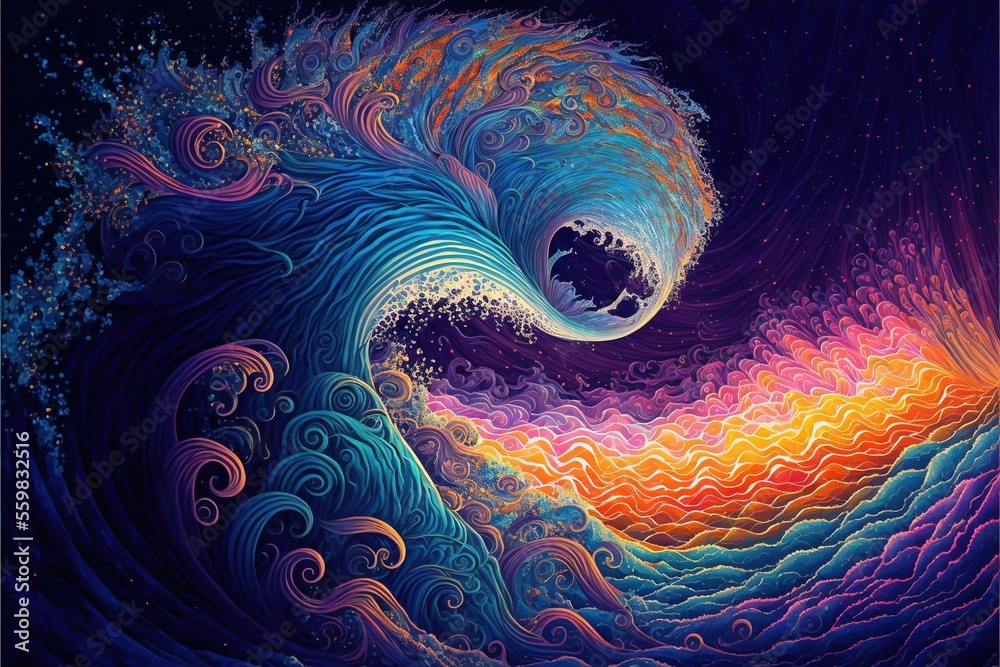 Waves in asian patterns, banner for Asian American and Pacific Islander ...