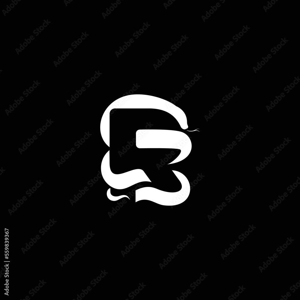 letter R snake logo design inspiration Stock Vector | Adobe Stock