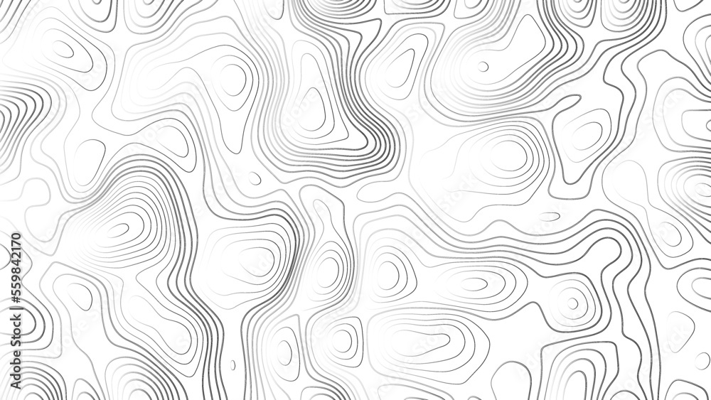 Topographic map. Abstract white topography vector background. Line ...