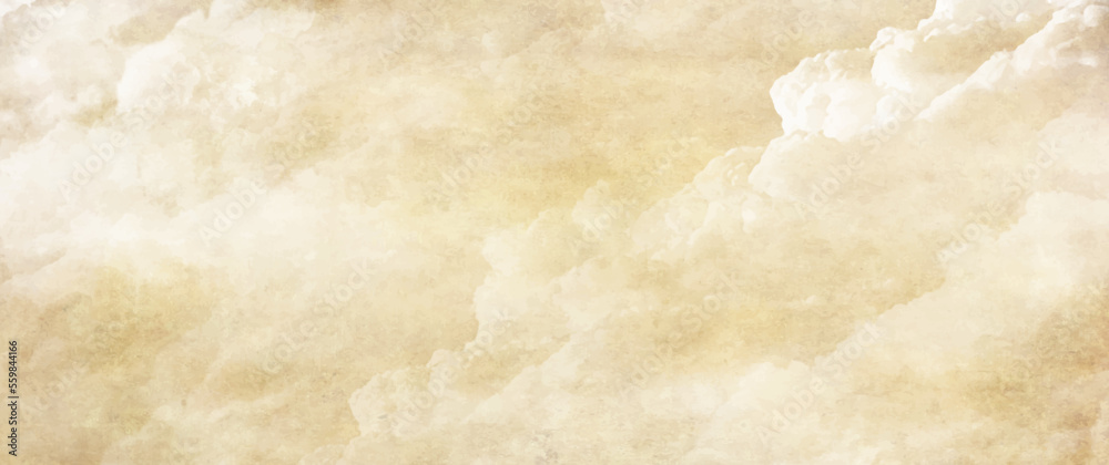 Old paper vector texture with white clouds and sky for cover design ...