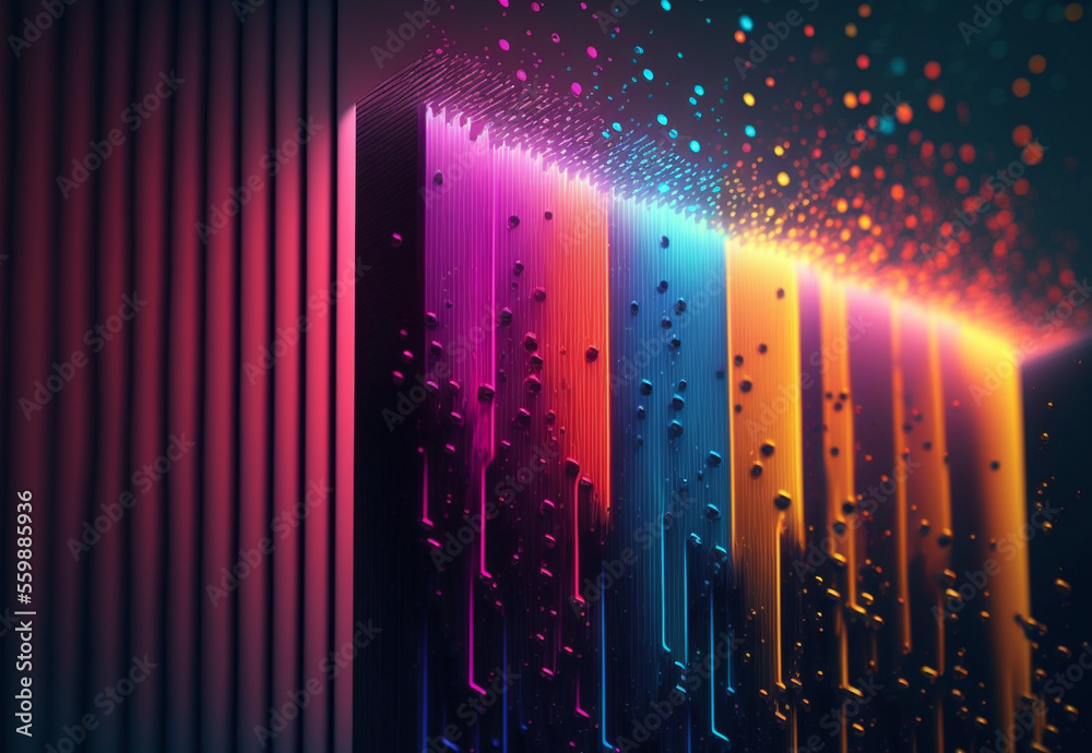 Splashart Of Big Data With A Gradient Of Colors Representing The