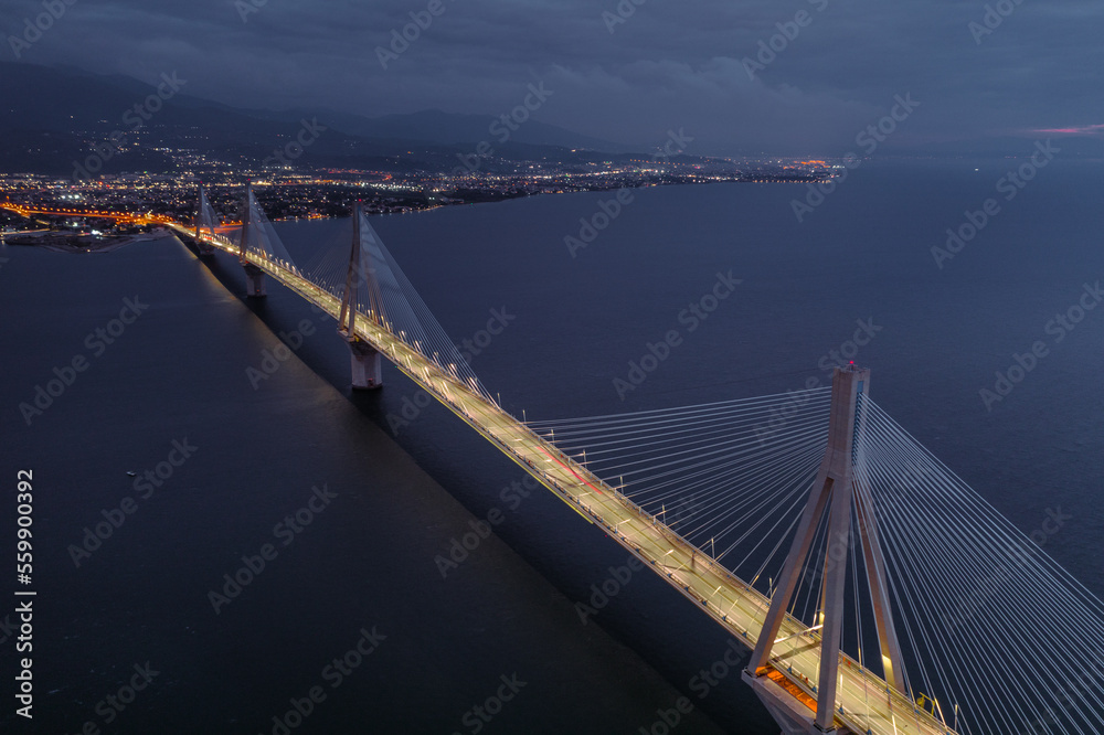 The Rio-Antirrio Bridge, officially the Charilaos Trikoupis Bridge ...
