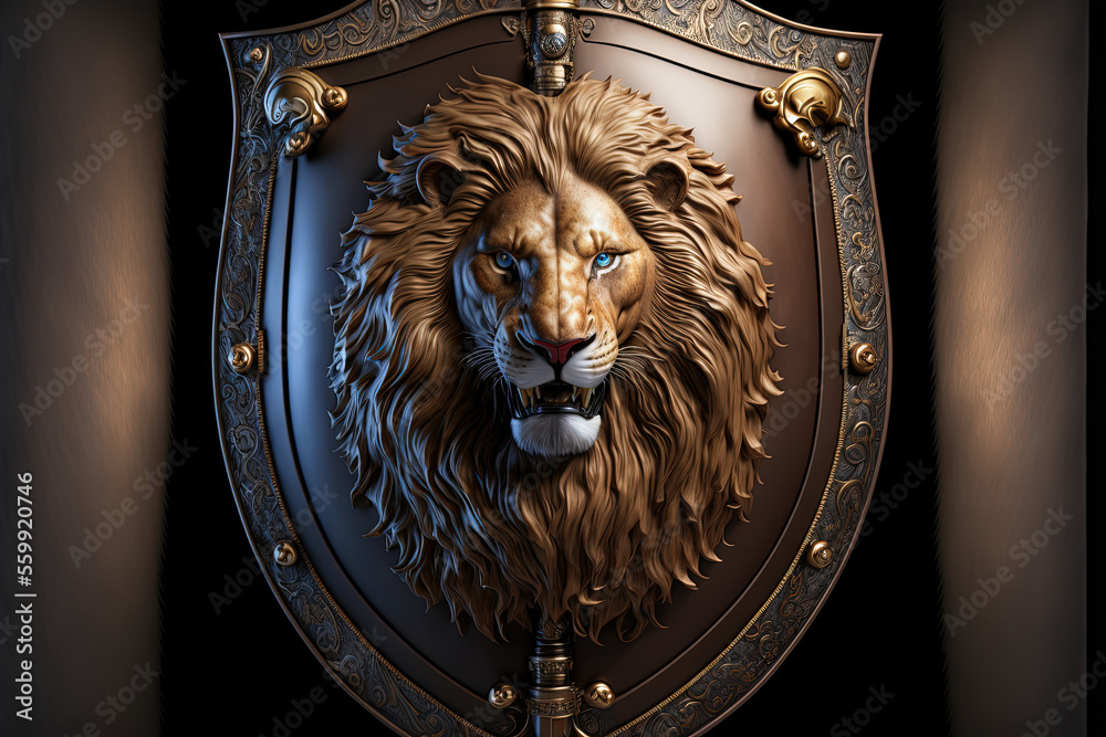Lion Shield Stock Illustration | Adobe Stock