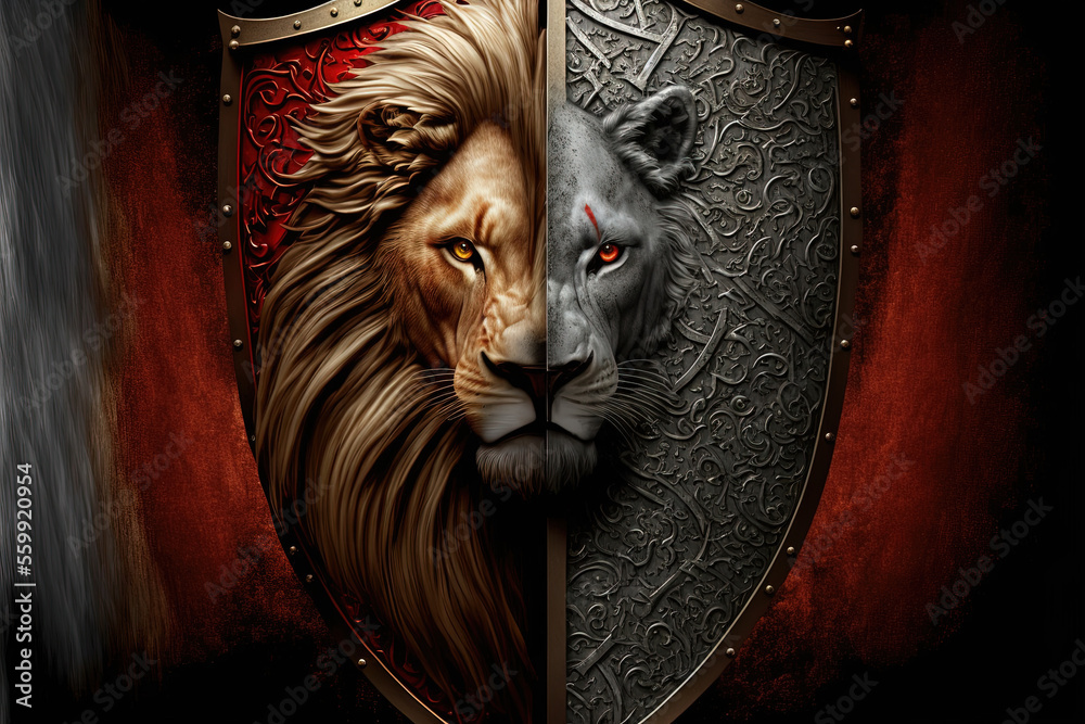 Lion Shield Stock Illustration | Adobe Stock