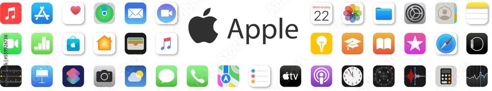 apple interface. Apple apps icons. PNG. iPhone display. iPhone home ...