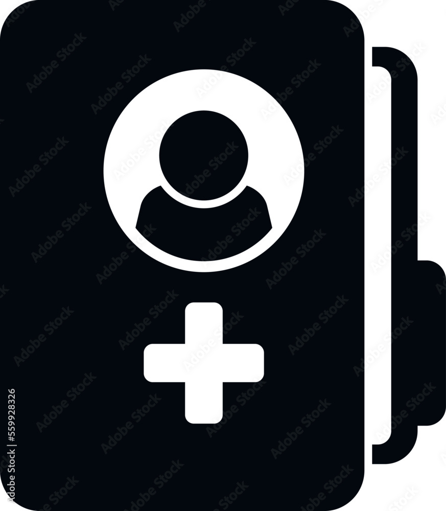 Patient medical folder icon simple vector. Record chart. Digital online ...