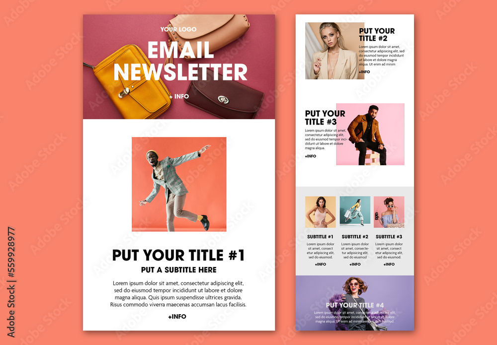 Email Newsletter Layout Stock Template | Adobe Stock