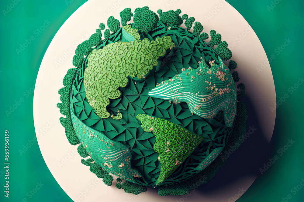 Environmental, Social, and Governance (ESG) Concept. a globe shaped ...