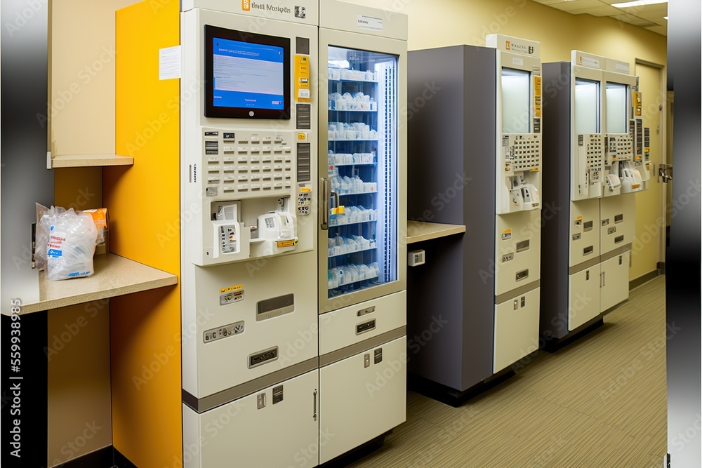 Hospital with automated dispensing machines for medic, created with ... Hospital with automated dispensing machines for medic, created with ...