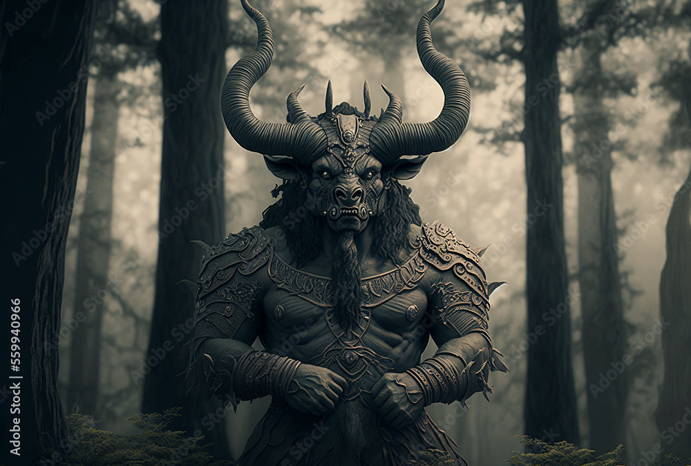 The Minotaur (Minos the Bull) is a Cretan monster with the body of a ...