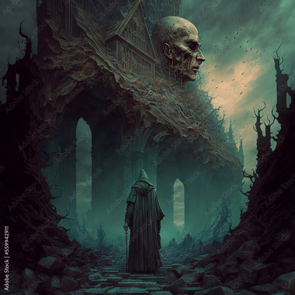 An Unsettling Pilgrim in a Post Apocalyptic World. A Monk Arriving at ...