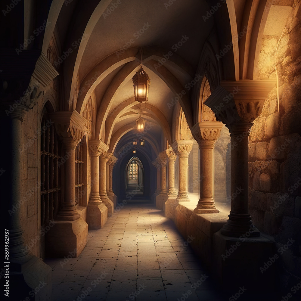 Medieval Castle Corridor
