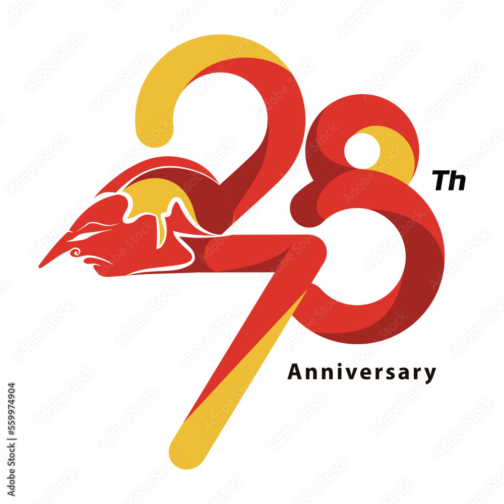 Number of 278 modern classic anniversary design with ethnic head symbol ...