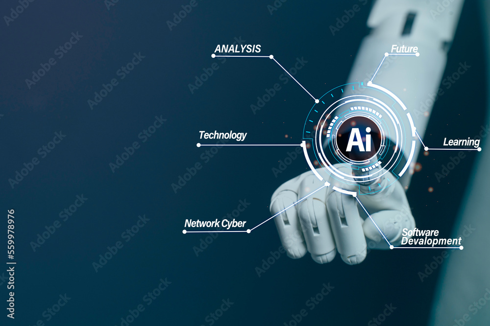 Business and artificial intelligence technology for humans to teach and ...