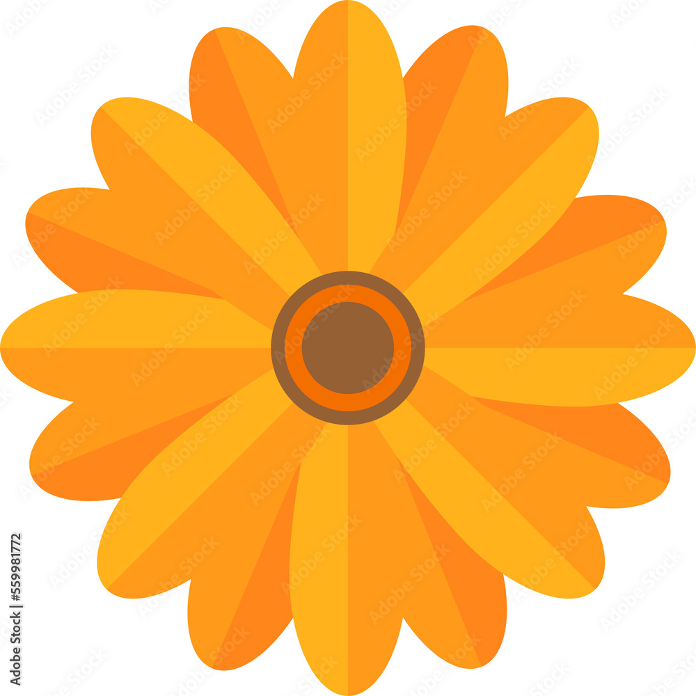 Cartoon comic vector of calendula with lutein Stock Illustration ...