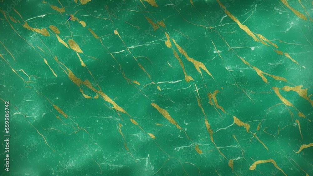 Abstract green marble texture design with gold inserts. Modern marble ...