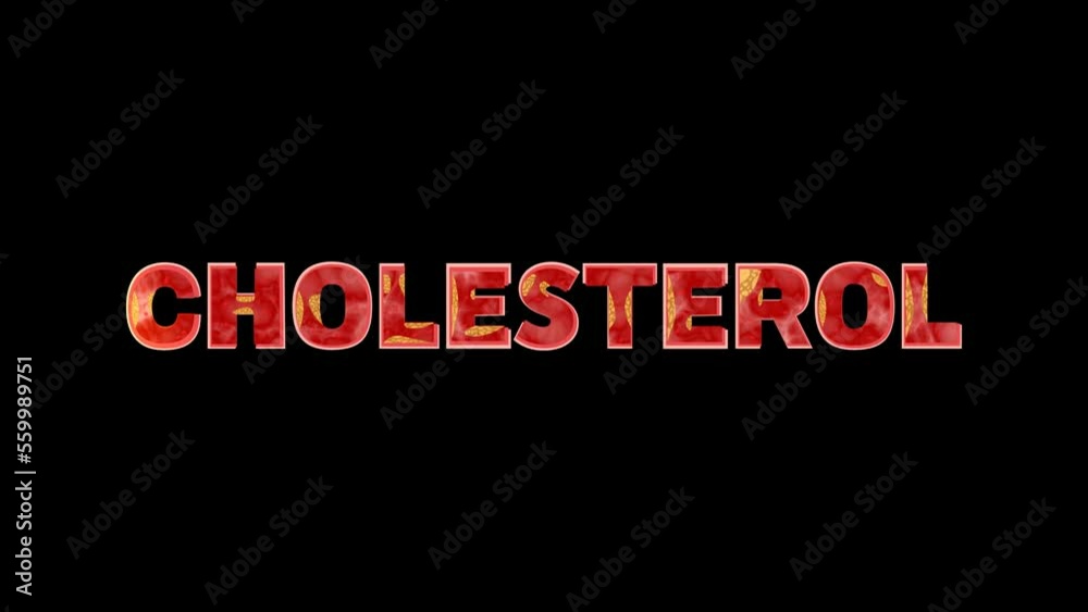 Cholesterol Text motion graphics animation , cholesterol in a cells ...