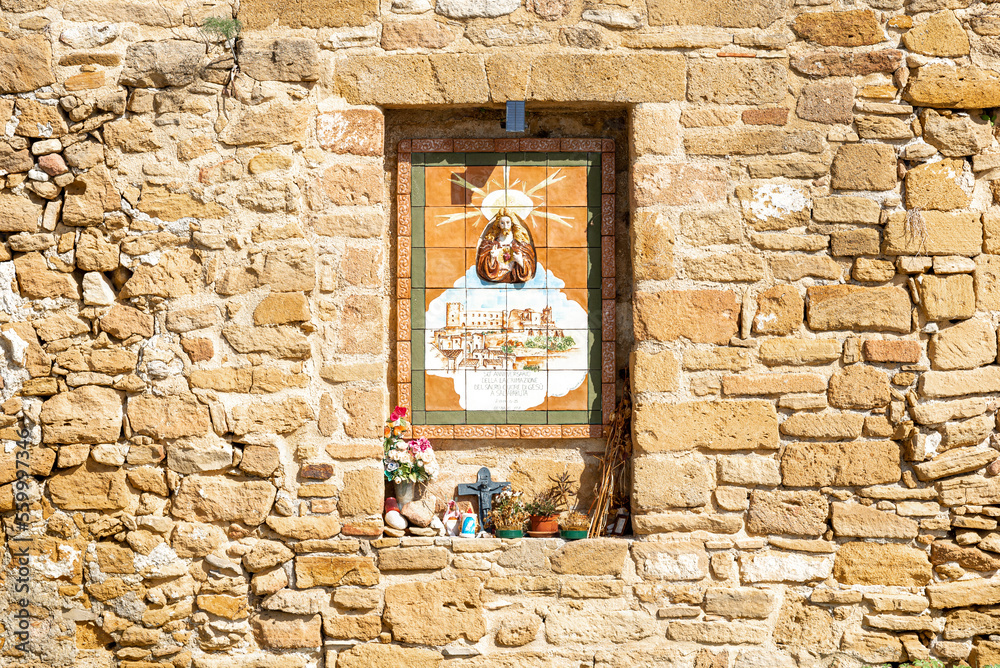 The walls of the Casa Sancetta, which remained intact despite the ...