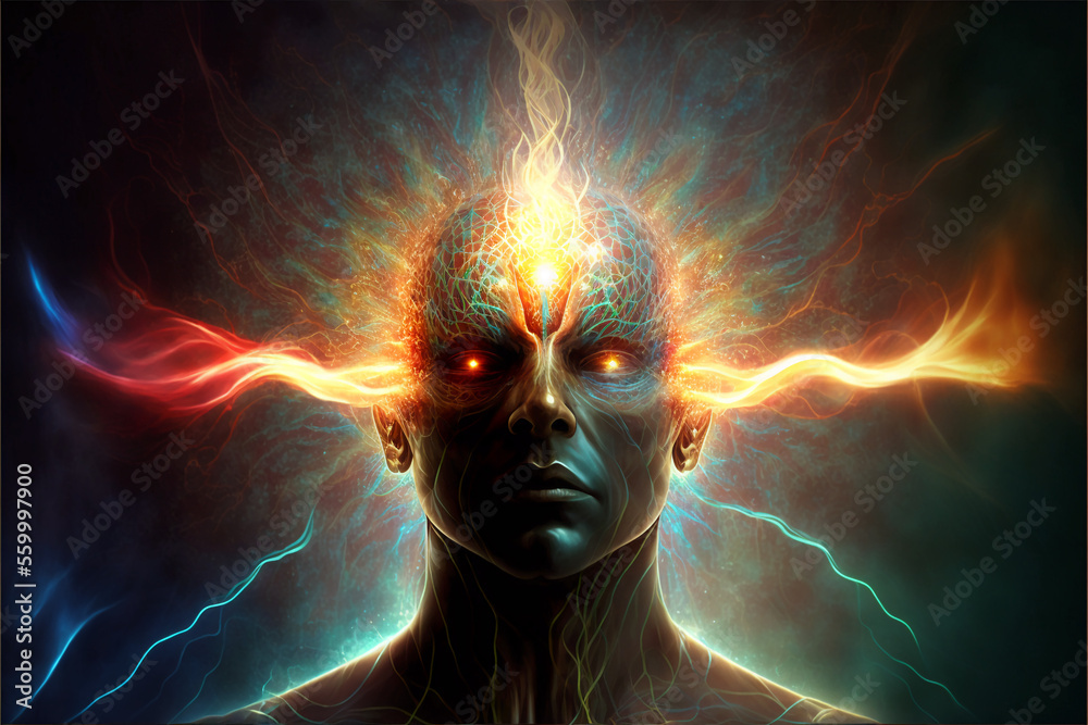 God consciousness. AI generation Stock Illustration | Adobe Stock