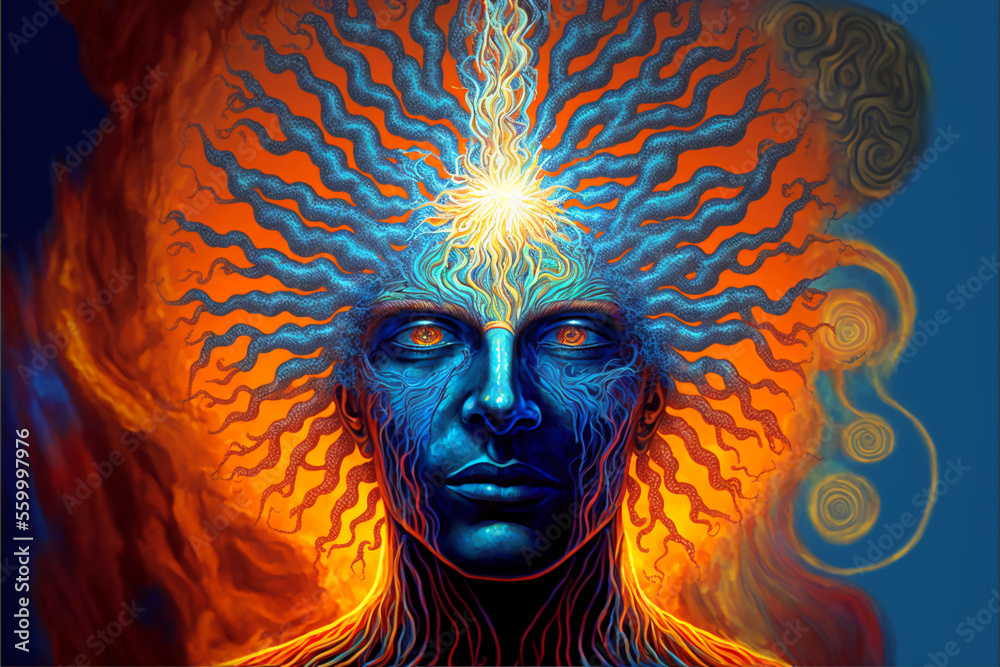 God consciousness. AI generation Stock Illustration | Adobe Stock