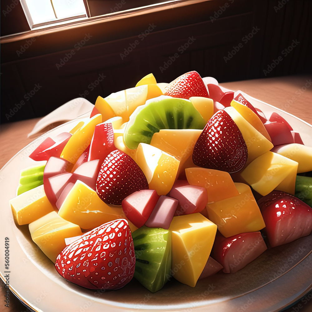 AI Art: Gourmet restaurant food Stock Illustration | Adobe Stock