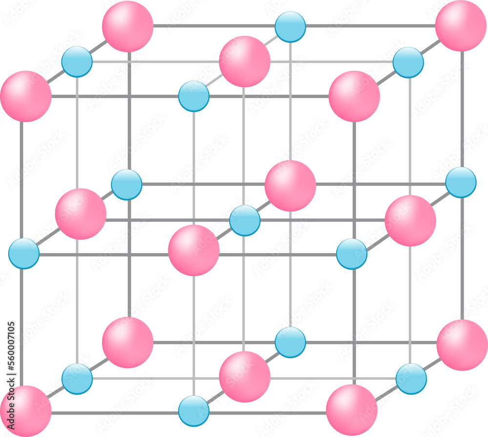 Sodium chloride, NaCl structure chemistry Stock Photo | Adobe Stock