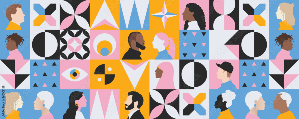 creative modern background of diversity inclusion communication in ...