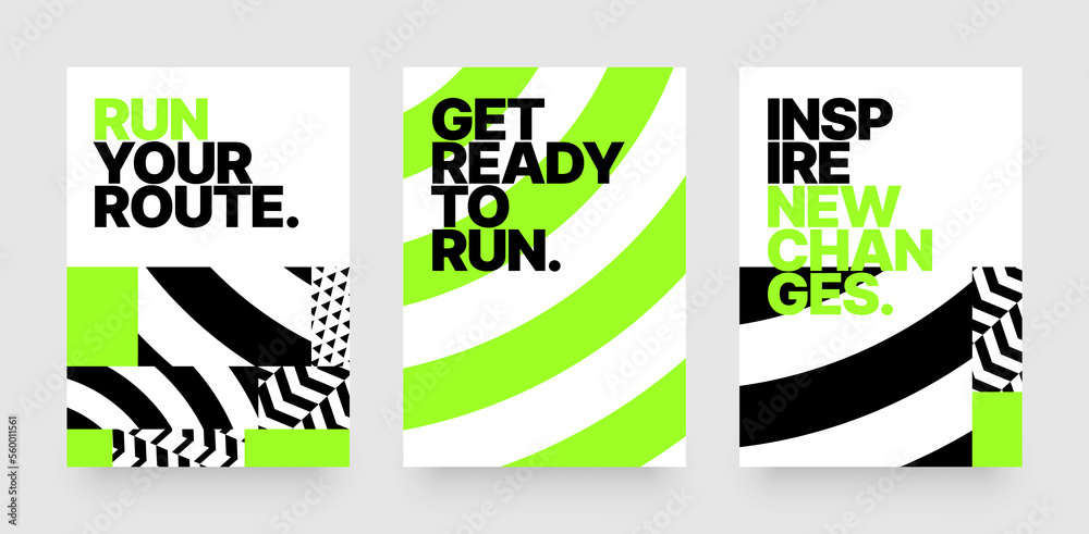 Vector layout template design for run, championship or sports event ...