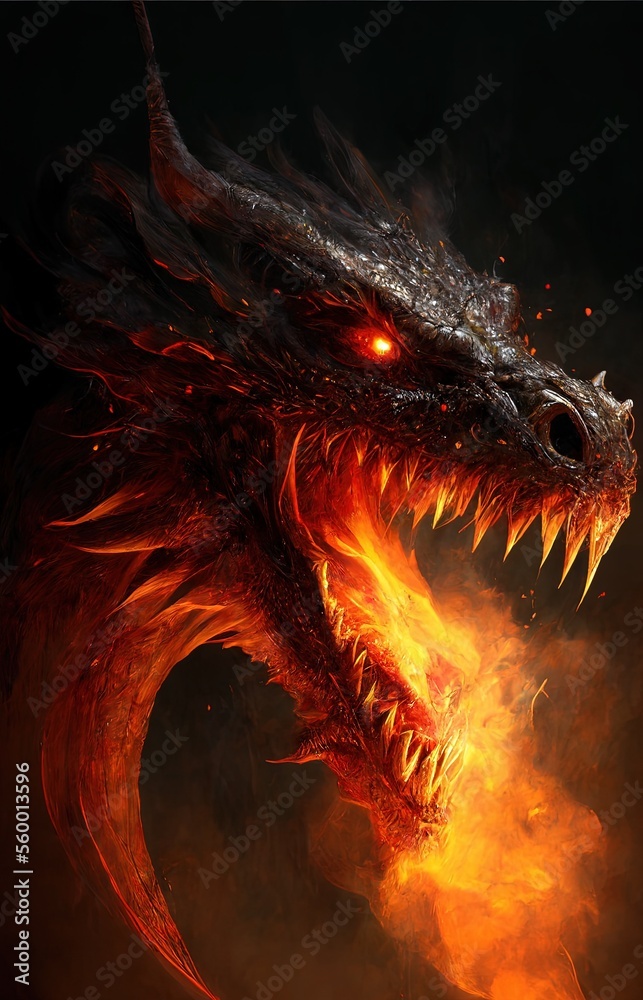Smaug the Dragon Portrait: A Generative AI Masterpiece from Lord of the ...