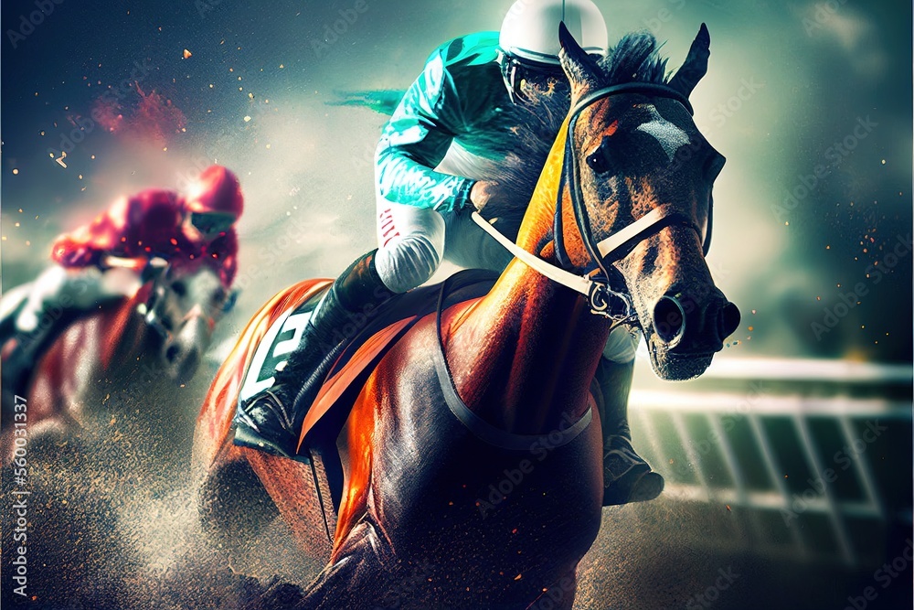 horse racing, beautiful 3d design for You project. Ai Generative Stock ...