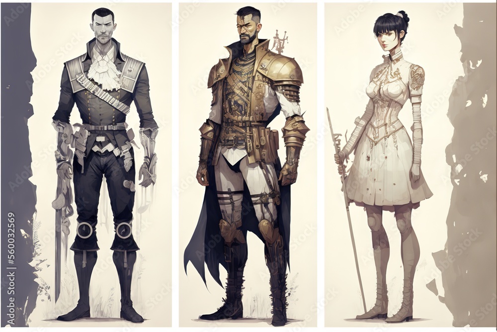 Fantasy rpg game character, concept illustration Stock Illustration ...