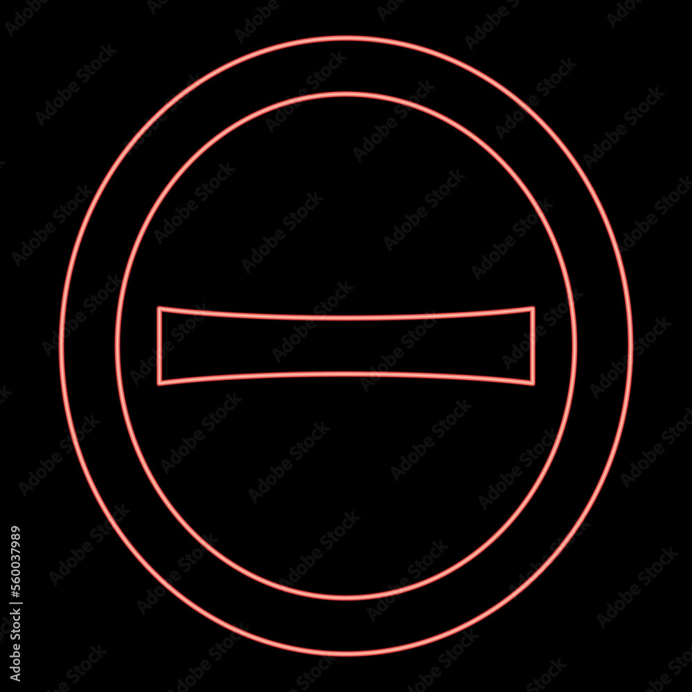 Neon theta capital greek symbol uppercase letter font red color vector ...