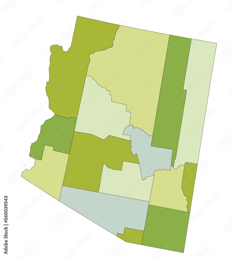 Political map of arizona