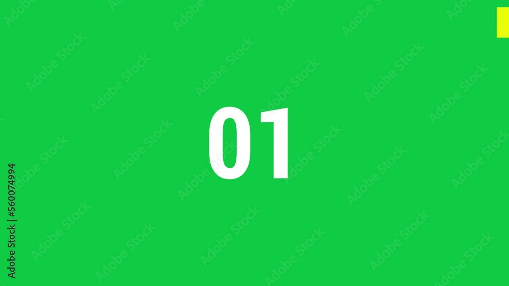 Video „5 seconds timer animation with elapsed yellow square effect as a ...