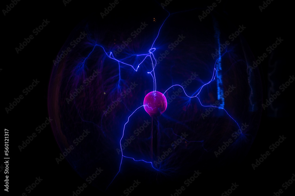 Visible energy caused by a high voltage discharge tube filled with an ...