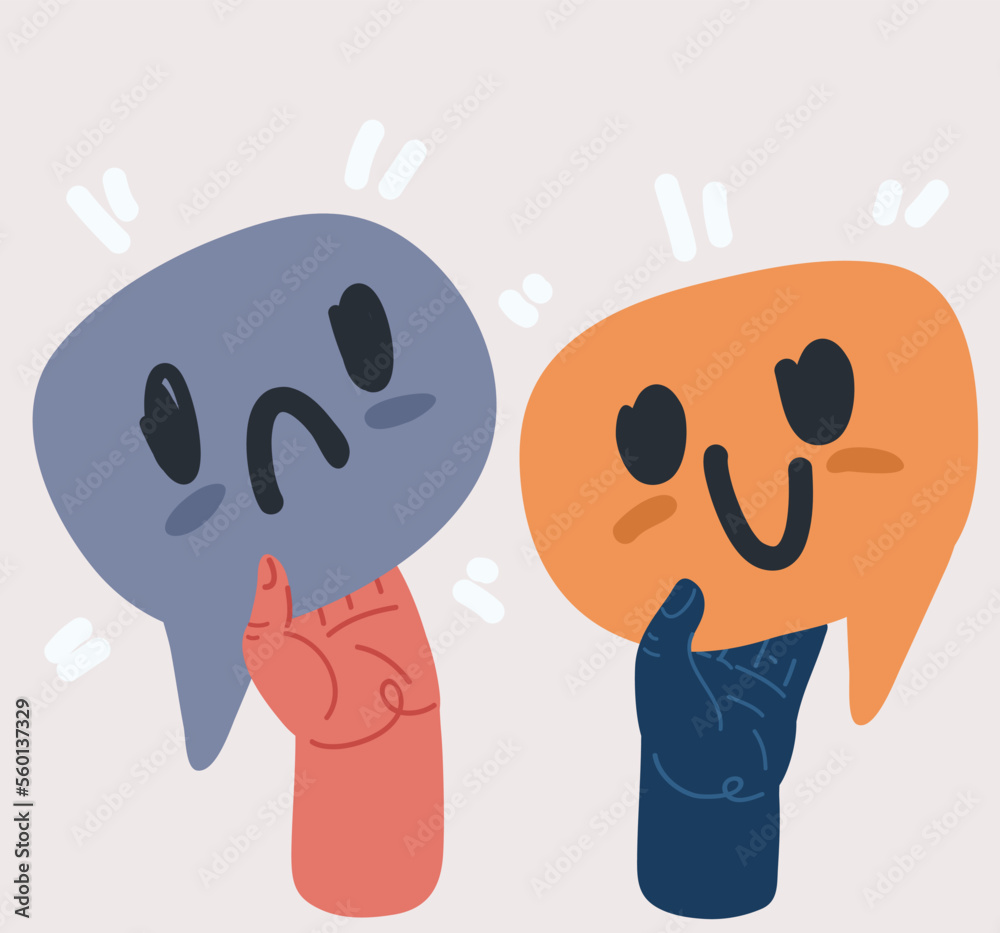 Vector illustration of Feedback emoji reactions. Round colorful ...