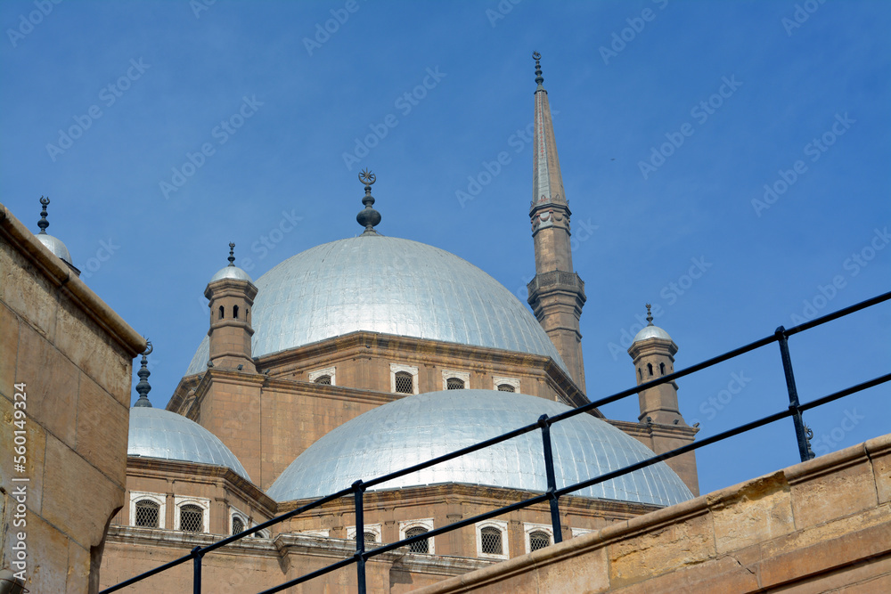 The great mosque of Muhammad Ali Pasha or Alabaster mosque in Citadel ...