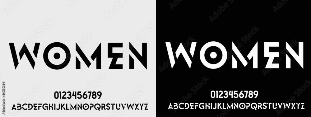 Vetor de WOMEN Modern Bold Font. Regular Italic Number Typography urban ...