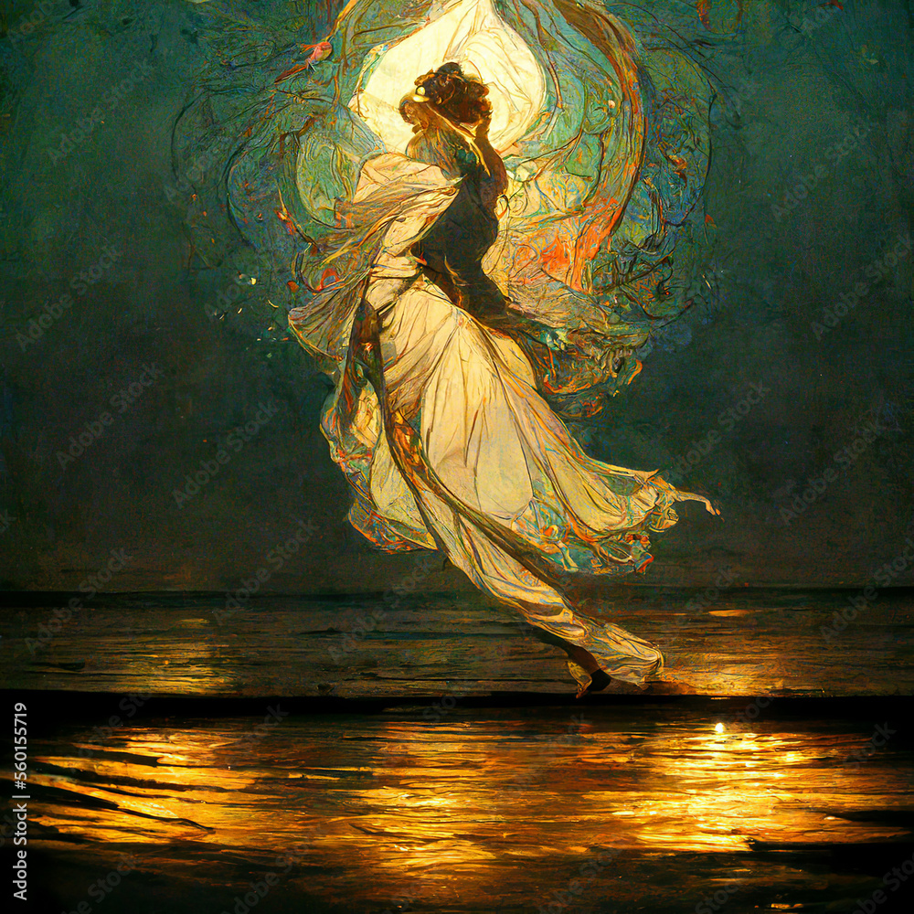 Dancing Mucha Stock Illustration | Adobe Stock