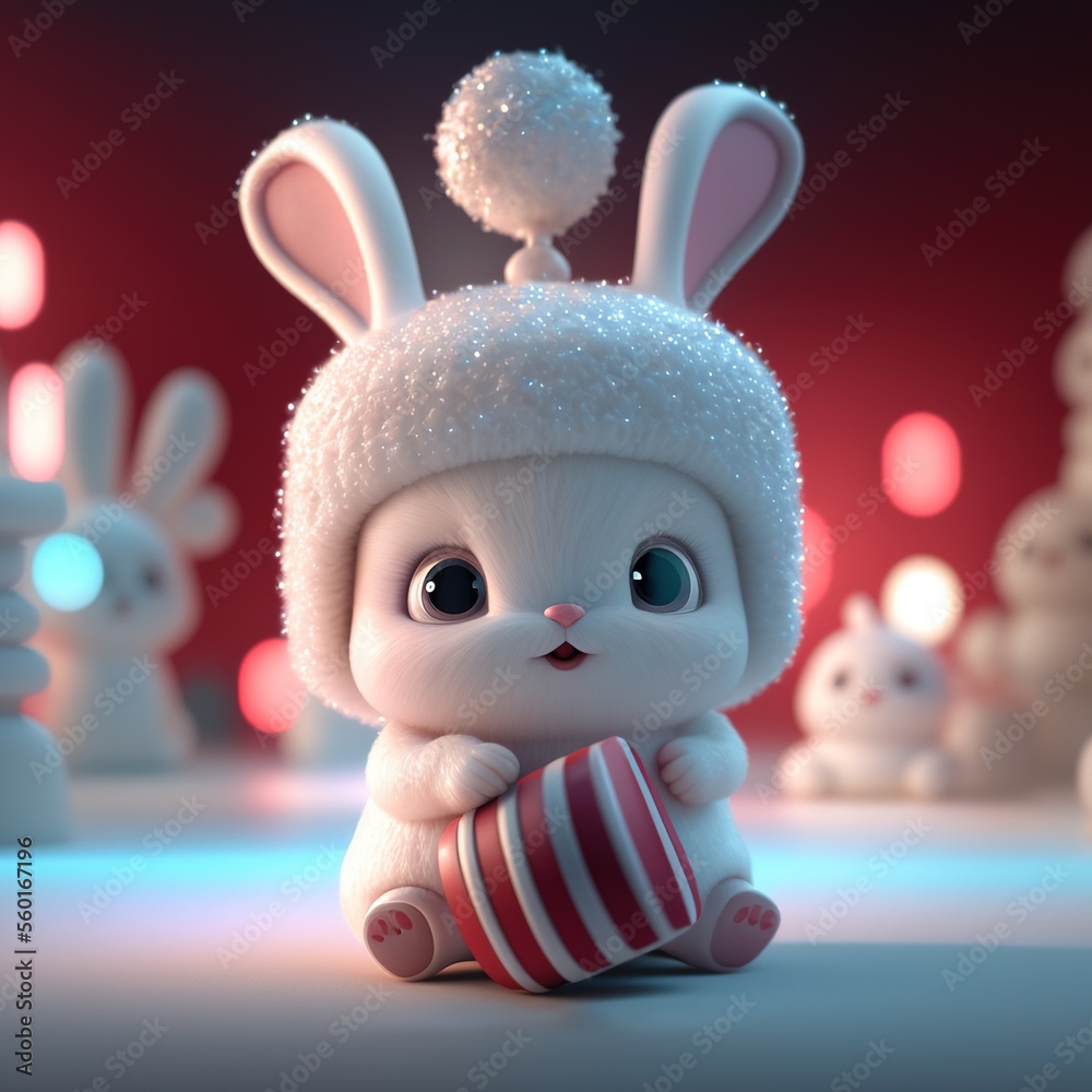 The Cute Baby rabbit.Generative AI Stock Illustration | Adobe Stock