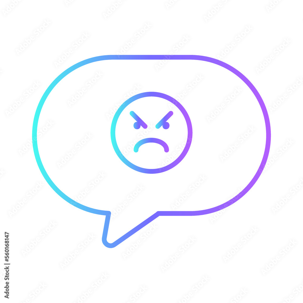 Mad Feedback Icons with purple blue outline style. Related to Feedback ...